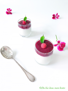 Panna cotta aux fruits rouges vegan - du bio dans mon bento