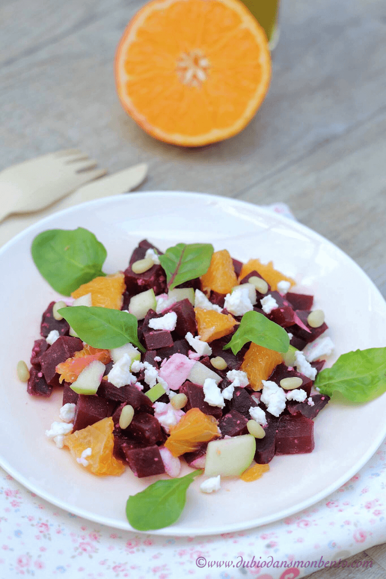 Salade de betterave orange pomme et feta - du bio dans mon bento